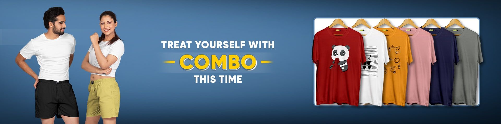 Combo T shirts - Buy Pack of Three and Two T shirts Combo Online India