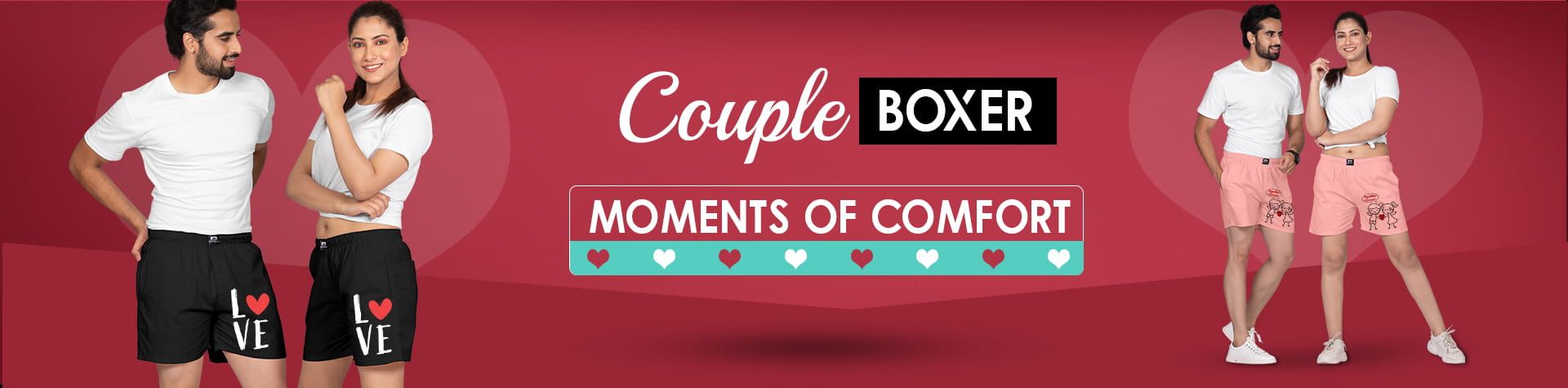 Buy Matching Couple Boxers Online India at Beyoung