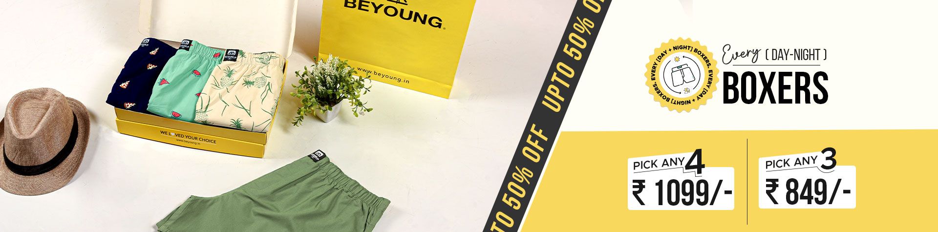 Buy Boxers for Men - Men's Boxers Online - Beyoung