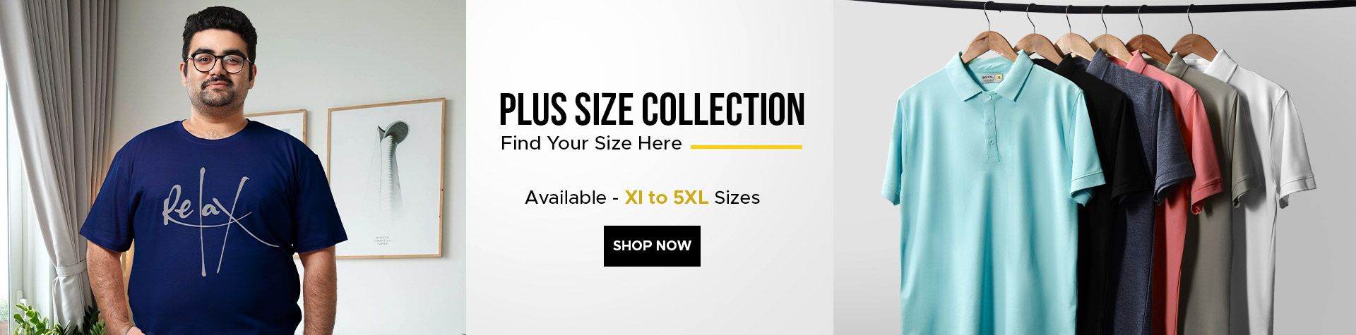 Buy Mens XXL, XXXL/3XL, XXXXL/4XL, 5XL Size T Shirts | Beyoung