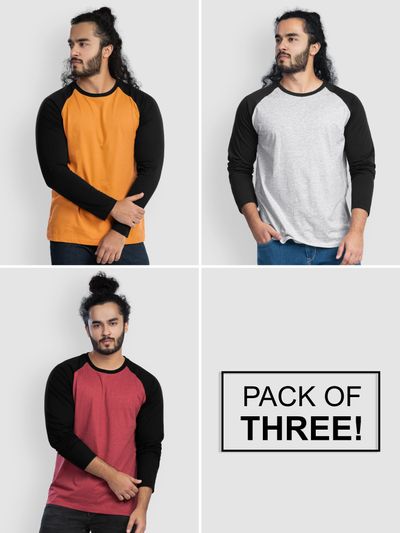 Buy Full Sleeve T-shirts Combo Online at Beyoung