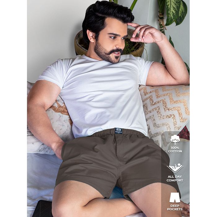 Buy Plain Grizzle Gray Mens Boxer Online in India at Beyoung