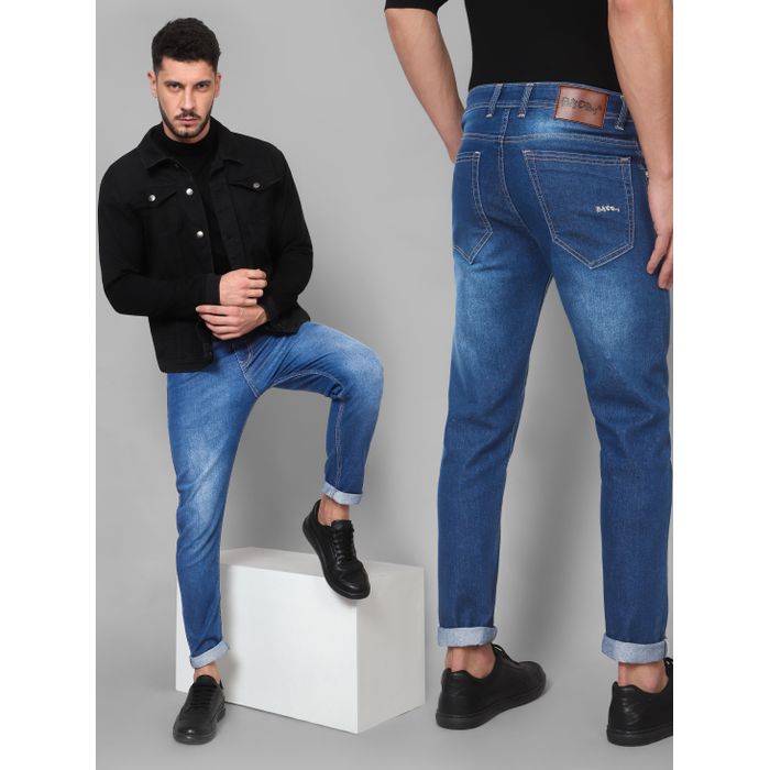 Buy Egyptian Blue Stone Washed Jeans Online in India -Beyoung