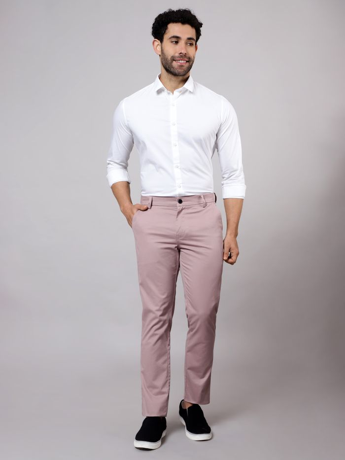 Pink Flat Front Chinos Peter Christian, 45% OFF