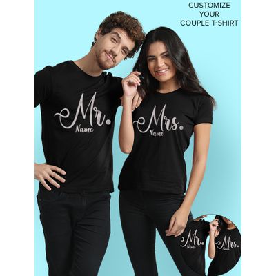Buy Mr Mrs Customizable Couple T-Shirt Online India – Beyoung