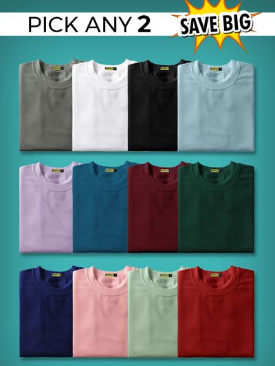 Plain T-Shirts: Buy Plain Solid T Shirts for Men at Beyoung