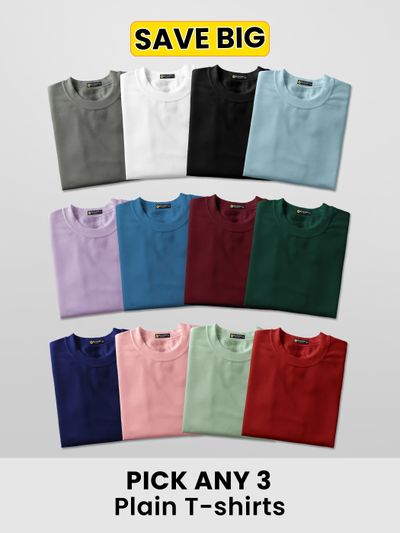 Plain T-Shirts: Buy Plain Solid T Shirts for Men at Beyoung