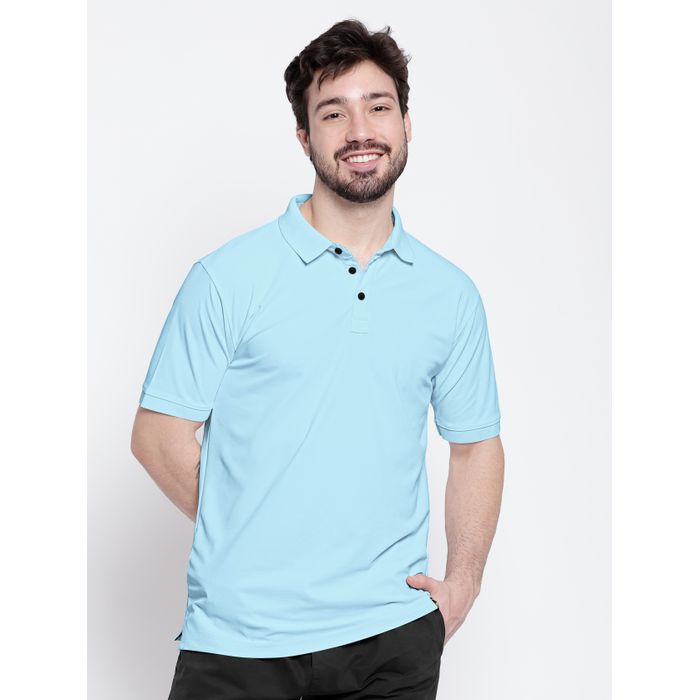Buy Ice Blue Polo T-shirt Online in India -Beyoung