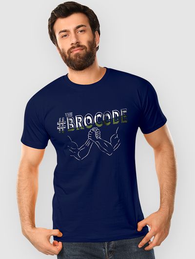 Buy Brocode Printed Half Sleeves T-shirt Online in India- BeYOUng