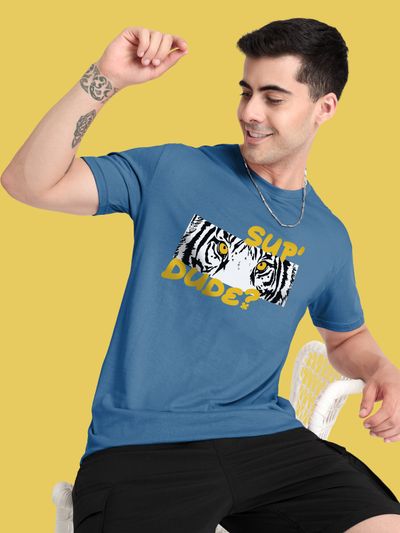 Buy Sup' Dude Half Sleeve T-shirt for Men Online in India -Beyoung